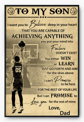 Custom Personalized Basketball Poster, Canvas, Vintage Style, Sport Gi ...