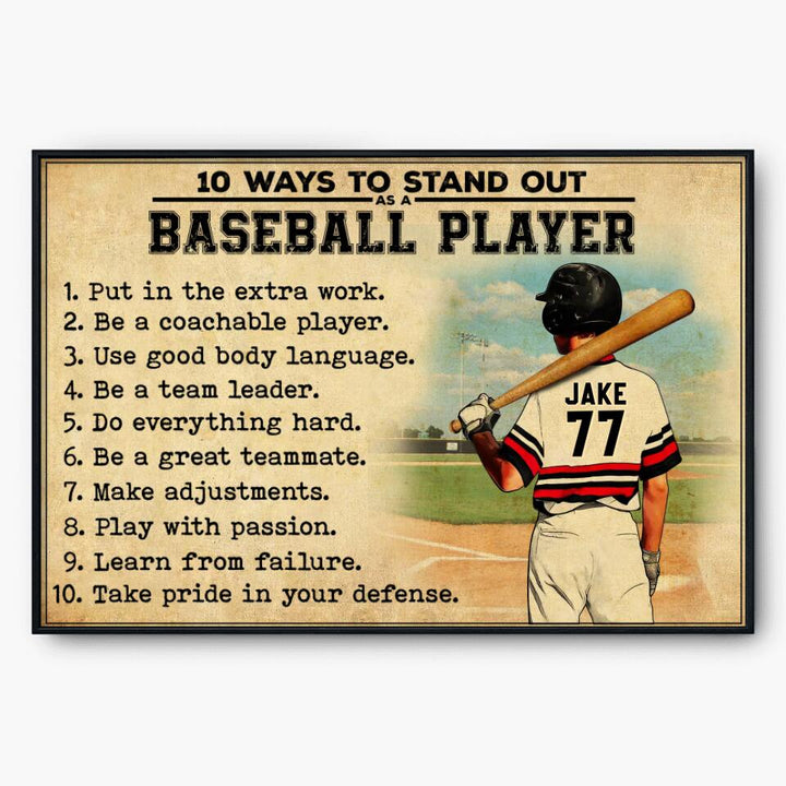 Custom Personalized Baseball Poster, Canvas, Vintage Style, Baseball G ...