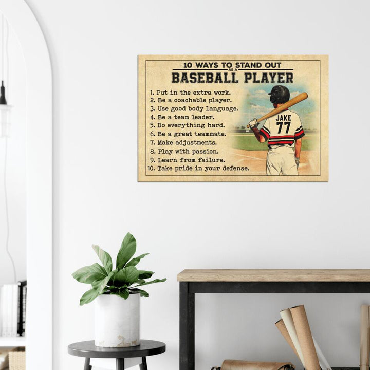 Custom Personalized Baseball Poster, Canvas, Vintage Style, Baseball G ...