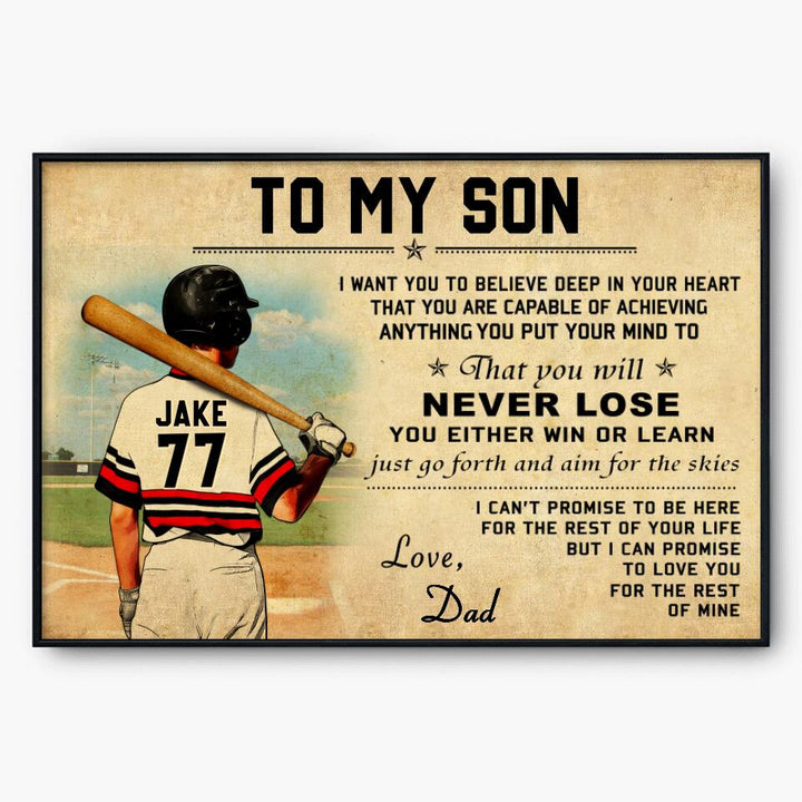 Custom Personalized Baseball Poster, Canvas, Vintage Style, Baseball G ...