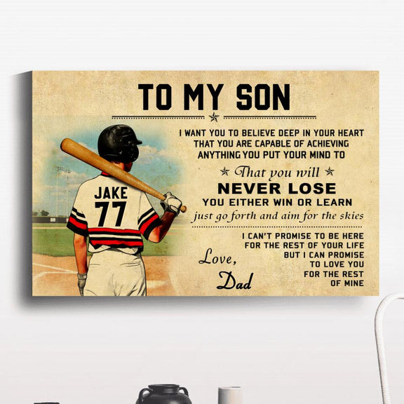 Custom Personalized Baseball Poster, Canvas, Vintage Style, Baseball G ...