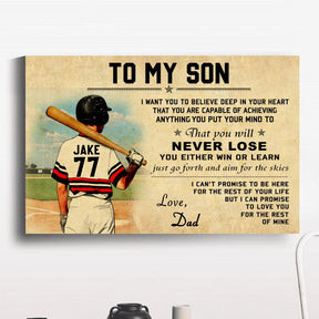 Custom Personalized Baseball Poster, Canvas, Vintage Style, Baseball G ...
