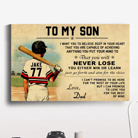 Custom Personalized Baseball Poster, Canvas, Vintage Style, Baseball G ...
