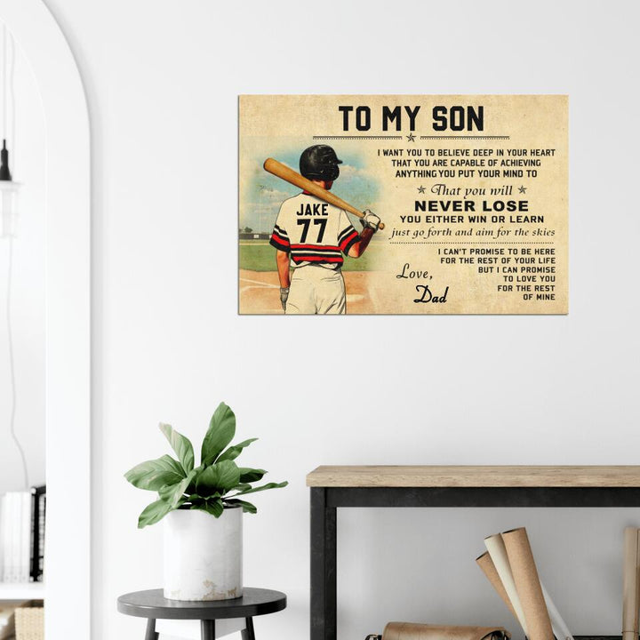 Custom Personalized Baseball Poster, Canvas, Vintage Style, Baseball G ...