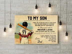 Custom Personalized Baseball Poster, Canvas, Vintage Style, Baseball G ...