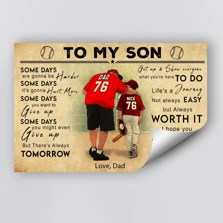 Custom Personalized Baseball Poster, Canvas, Vintage Style, Baseball G ...