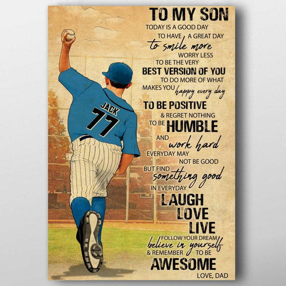 Custom Personalized Baseball Poster, Canvas, Vintage Style, Baseball G ...