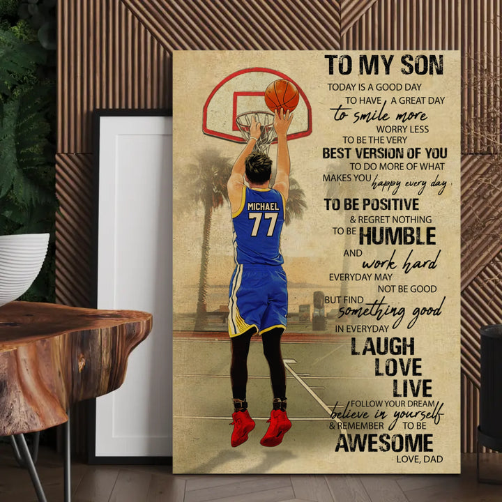 Custom Personalized Basketball Poster, Canvas, Vintage Style, Sport Gi ...