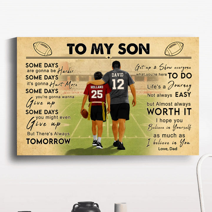 Personalized Flag Football Gift for Son, Custom Dad and Son Flag Footb ...