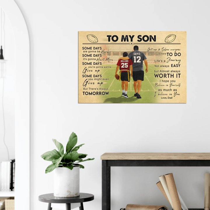Personalized Flag Football Gift for Son, Custom Dad and Son Flag Footb ...