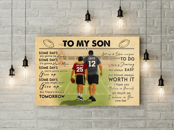 Personalized Flag Football Gift for Son, Custom Dad and Son Flag Footb ...