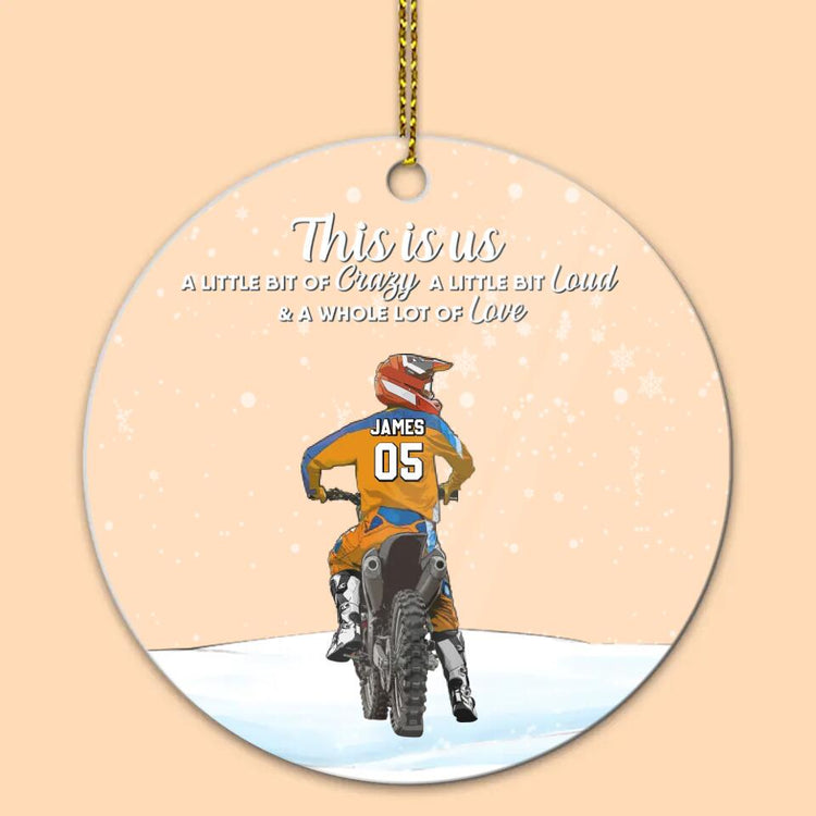 Custom Personalized Motocross Acrylic Circle Ornament, Dirt Bike Gifts ...